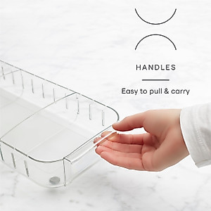 YouCopia RollOut Fridge Caddy, 6" Wide, Pack of 2, Clear