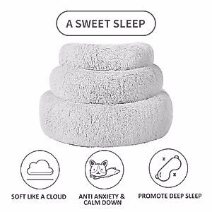 METCHIC Calming Dog Beds Large Dogs, Anxiety Dog Beds Medium Dogs, Dog Cuddler Beds Small Dogs, 36''