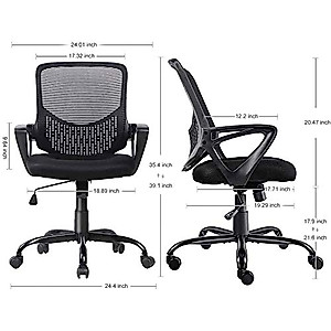 Ergonomic Home Office Rolling Swivel Mesh Desk Chairs for Adults Men Women