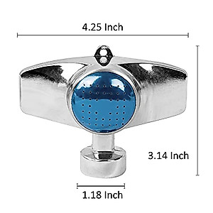 Hourleey 360 Degree Metal Spot Sprinkler, 2 Pack Circle Pattern Sprinkler with Gentle Water Flow for Small Area Yard Lawn Garden Watering, Coverage Up to 30FT (Blue)