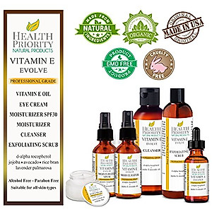Organic Daily Moisturizer with SPF Infused with Vitamin E Oil | Sunscreen for Face | Anti-Aging Hydrating Lotion for Skin | Facial Moisturizer with SPF to Protect against UV Rays | 1 Fl Oz