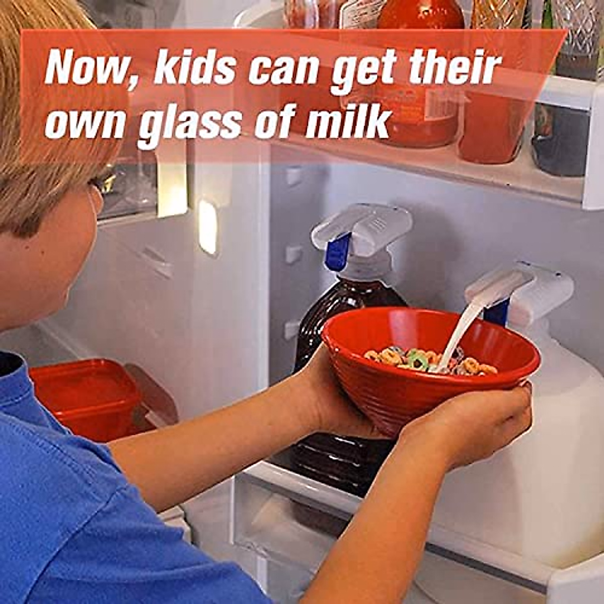 Electric Automatic Tap, Adjustable Size Milk Drink Dispenser for Fridge Gallon, Anti Overflowing Faucet Straw Set, Beer Beverage Dispenser, Easy Operation, Prevent Overflow for Outdoor kitchen Home