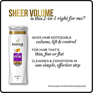 Pantene Sheer Volume 2 in 1 Shampoo & Conditioner 20.1 Fl Oz