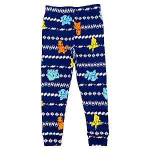 Pokemon Little Boys’ Big Boys 4-Piece 100% Cotton Long Sleeve Pajama Sets, 10