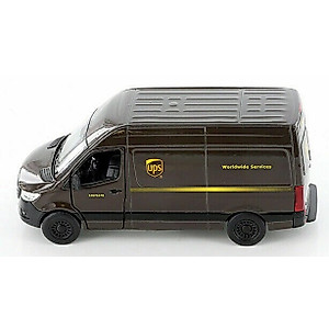 KiNSMART Mercedes-Benz Sprinter UPS Edition Delivery Van 1:48 Scale 5"