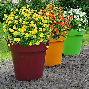 Little Chain 8PCS Artificial Fake Outdoor Plants Flowers UV Resistant Faux Flowers Indoor Outside for Decoration Hanging Planter Wedding Garden Patio Office Home Decor White