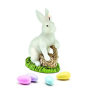 TAG Bunny Rabbit With Basket Easter Candle Centerpiece Decoration Multicolored