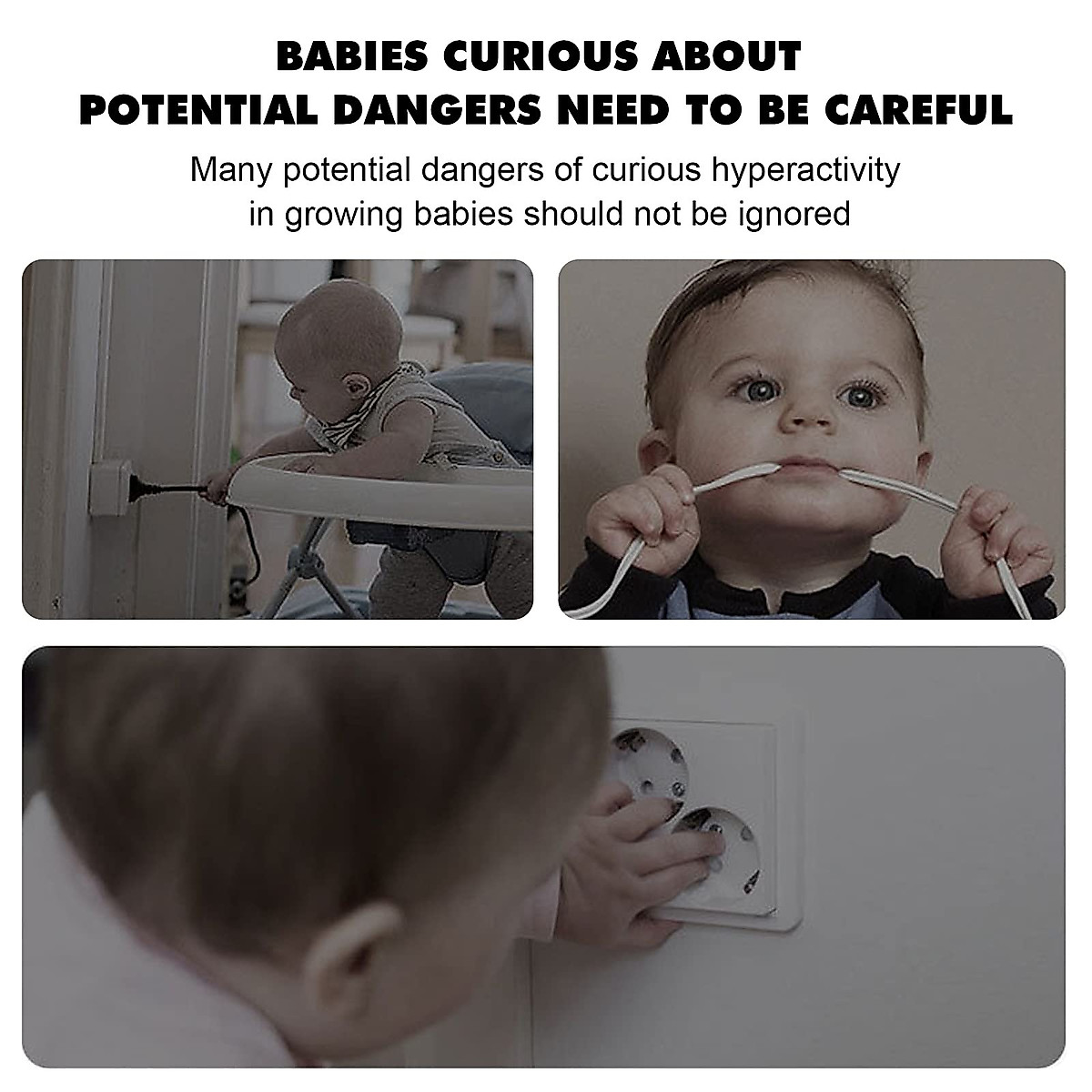 Outlet Covers Baby Proofing (45 Packs), Tinabless Plug Covers for Electrical Outlets, Child Proof Socket Covers for Outlets, Baby Safety Products for Home, Office, Protect Toddlers & Babies