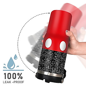 thmasamwr Cute Mouse Tumbler with Lid and Straw, Stainless Steel 30oz Tumbler with Handle, Cartoon Mouse Gifts Coffee Mug Water Bottle Cups for Women and Girls