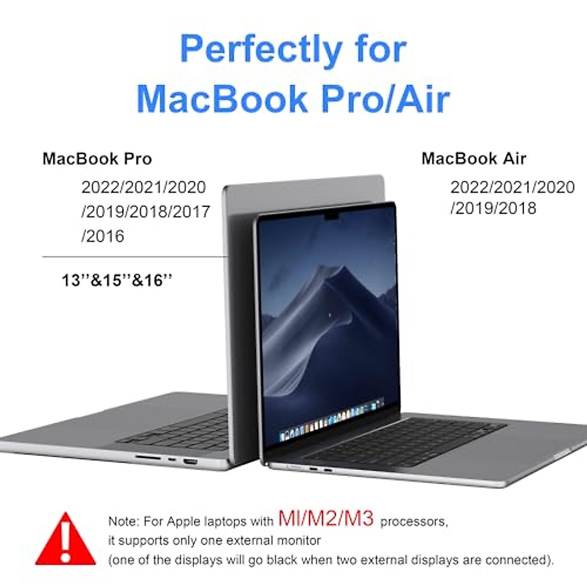 Docking Station for MacBook Pro Air, USB C Docking Station Dual Monitor,Dual HDMI Adapter Hub for Mac MacBook Pro with 2 HDMI(4K @60Hz), 3USB3.0,SD TF Card Reader and 100W PD USB C Port