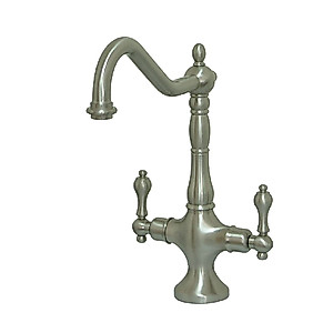 Kingston Brass KS1778ALLS Heritage Kitchen Faucet, 8 1/4", Brushed Nickel