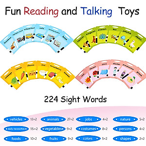 LinQool Preschool Learning Toys,Toddler Flash Cards,112pcs Animal Sight Words Cards Kindergarten,Educational Toys for 2 3 4 5 Year Old Boys Girls,Toddler Activities Gift (Pink) (LQ04)