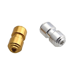 DGBRSM Thumb Studs 2pcs 0.390 x 0.197 x 0.197 Titanium Screws Replacement Thumb Studs Pocket Blade Screws for Benchmade 535 Bugout 2 Colors (White/Gold)