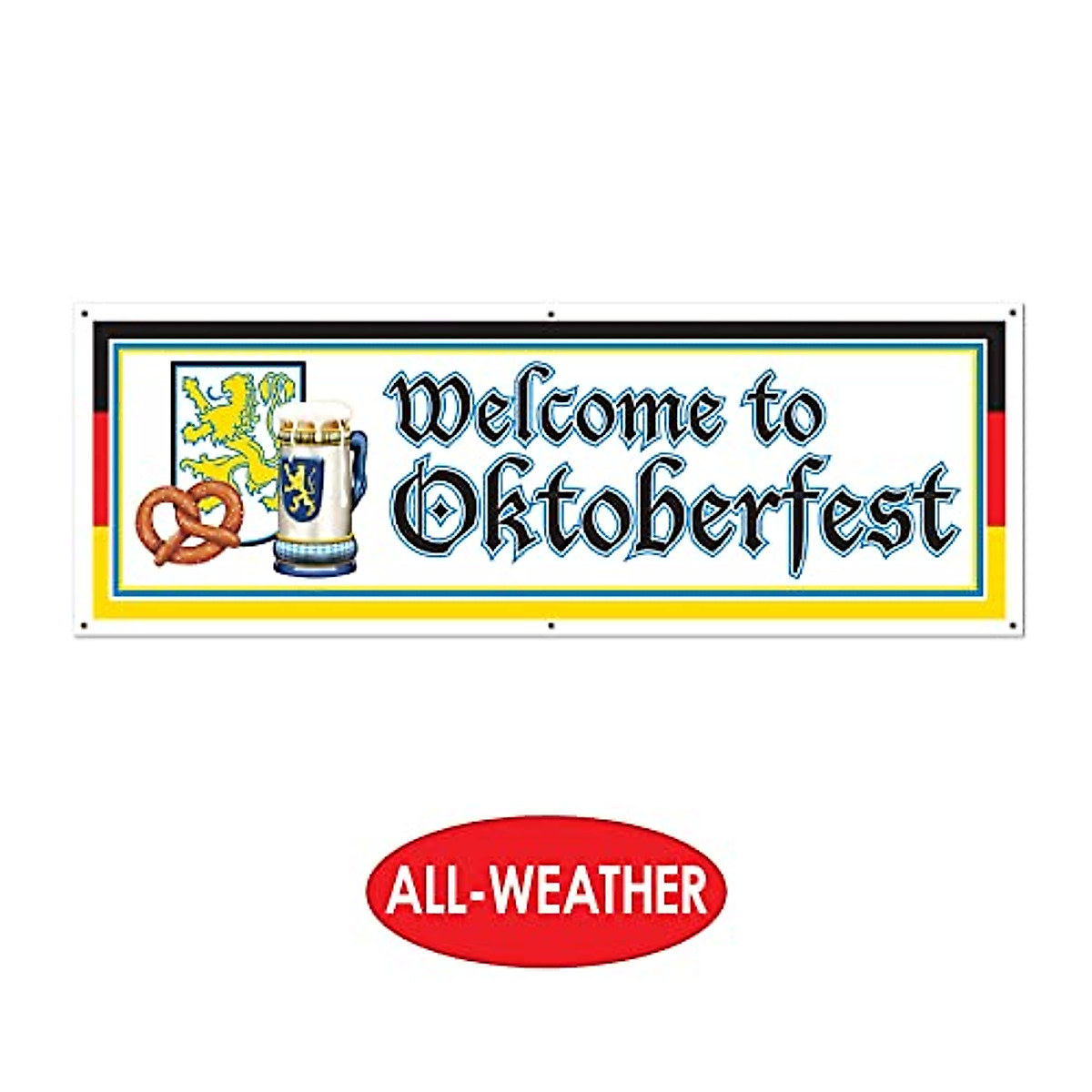 Beistle Welcome to Oktoberfest Sign Banner, 5-Feet by 21-Inch