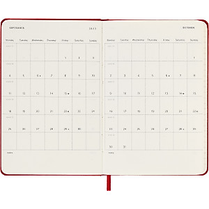 Moleskine Classic 12 Month 2023 Weekly Planner, Hard Cover, Pocket (3.5" x 5.5"), Scarlet Red