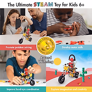 The Off Bits Motorbike Stem Building Toys, RiderBit Educational Build Your Own Robot Toy for Kids 8+ Year Old Boys and Girls, Stem Toys Engineering Kit, Vehicle Construction Toys Steam Gift