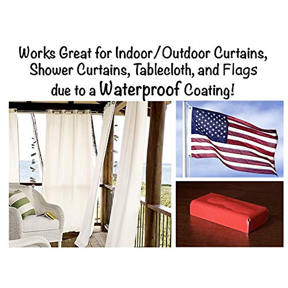 Magnetic Flag/Curtain Weights 8 Pack of Waterproof Magnets + Carrying Case, Great For Stopping American Flag Tangles, Clip On Bottom, Heavy Duty Works Outdoor To Stop Wind (Red)…