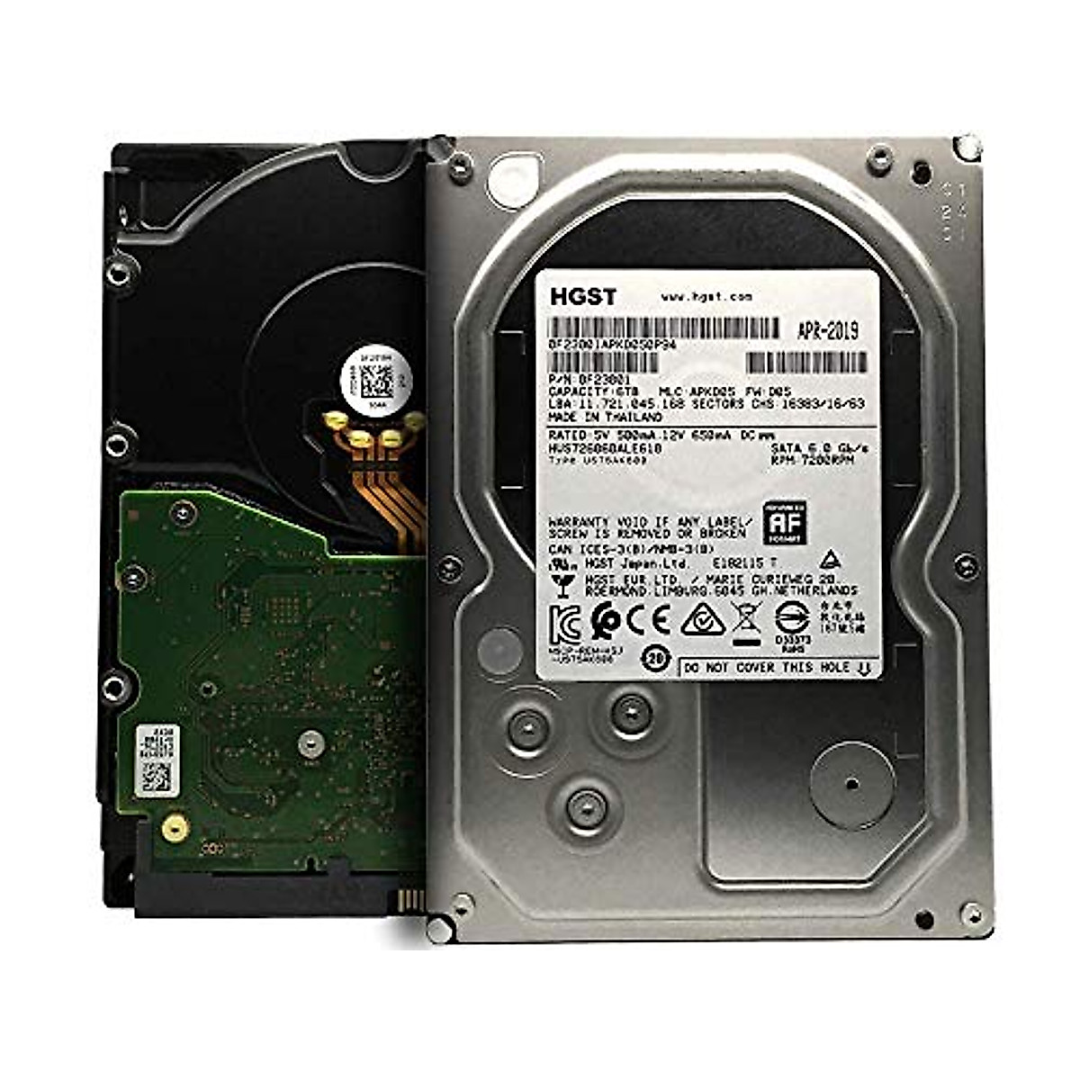 HGST Ultrastar 7K6000 HUS726060ALE610 (0F23001) 6TB 7200 RPM 128MB Cache SATA 6.0Gbps 3.5in Enterprise Hard Drive - 5 Year Warranty (Renewed),Mechanical Hard Disk