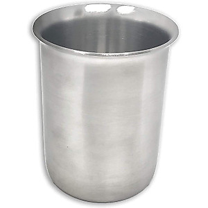 Edu-Labs Stainless Steel Beaker with Rim - Low-Form Beakers for Science - Industrial-Grade Chemistry Lab Equipment, High Heat Tolerance - Scientific Laboratory Supplies for Liquids & Solids - 100ml