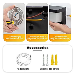 Combuh Outdoor Wall Sconces Lamp - 12W Led Exterior Wall Lights Fixtures 3000K Waterproof IP65 Outside Porch Lights for House Yard Garage Wall Lamp Walkway Garden.