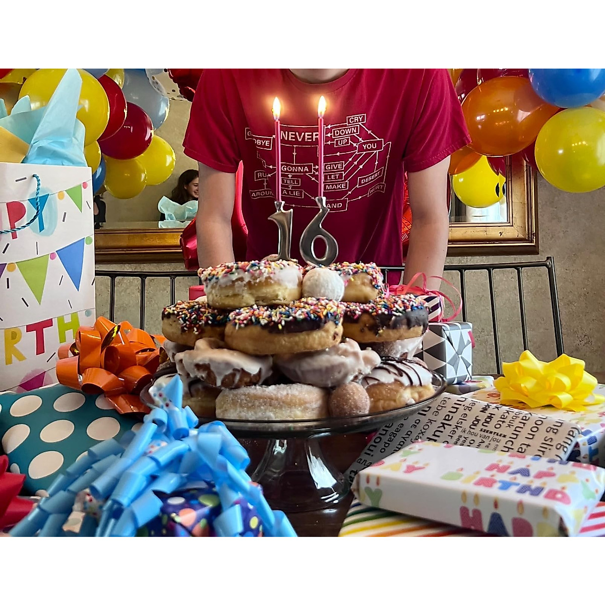 The Metal Magician Aluminum Birthday Candles, Silver Birthday Candles, 10 Birthday Candle Pack of 2, Birthday Candles for Cake, Sparkler Candles for Birthday Cake, Birthdate Candle Set of 2