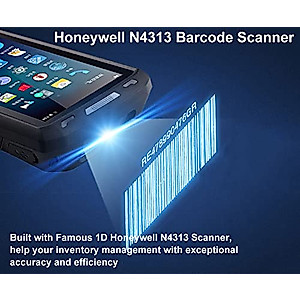 RUGLINE Android 13 Barcode Scanner Handheld Mobile Computer with Honeywell 1D Laser Scanner, Support Wireless Wi-Fi 4G LTE for Warehouse Delivery Retail Inventory Management System, IP66 Rugged PDA