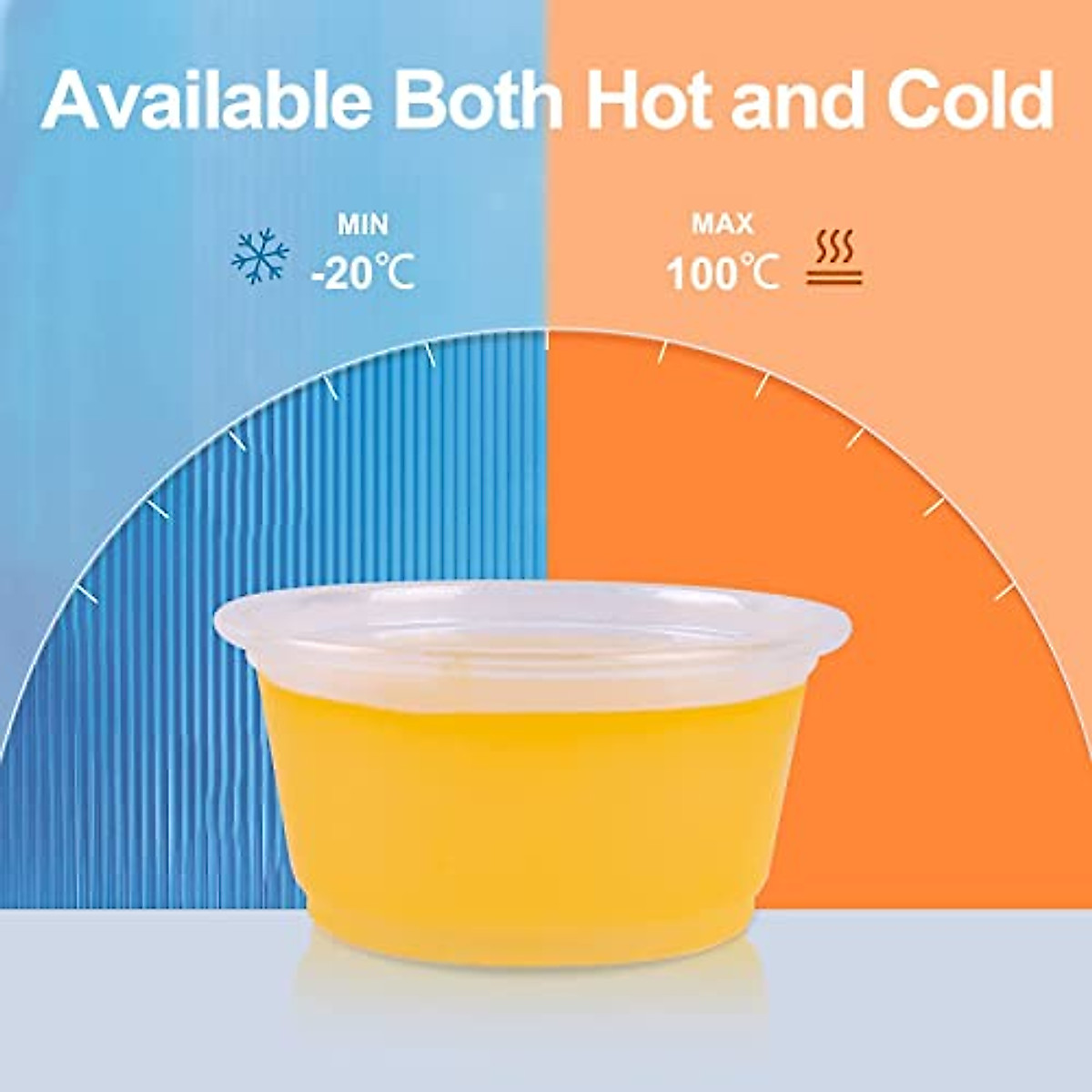 TashiBox Disposable Mini Polypropylene Cups, Portion Cups (No Lids), 200 Count (2 oz)