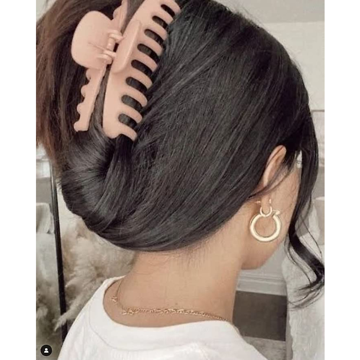 Bqmte Hair Claw Clips, 8 Pcs 4.3" Large Hair Clips for Thick & Thin Hair, 2 Styles Non-Slip Matte Big Jaw Clips, 90's Fashion Design for Women and Girls