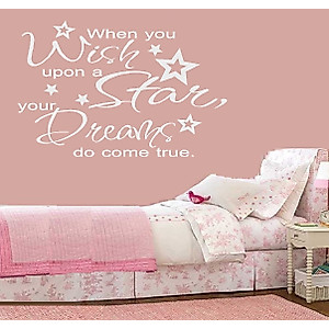 BestPricedDecals When You Wish Upon a Star Dreams do Come True ~ Wall Decal, 20" X 30"