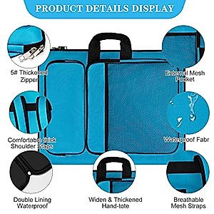 TreochtFUN Art Portfolio For Kids Artwork, Art Bag Organizer 15x18 In For Children Drawing Lesson,A3 artist Backpack Storage Sketchbook,Drawing Pencil,Art Set.Empty art case(Blue)