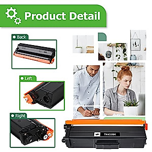 A Aztech Compatible Toner Cartridge Replacement for Brother TN433 TN-433 TN433BK TN431 for Brother MFC-L8900CDW HL-L8360CDW HL-L8260CDW MFC-L8610CDW HL-L8360CDWT Printer (Black, 2-Pack)