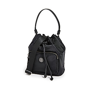 Tory Burch Women's Virginia Bucket Bag, Black, One Size