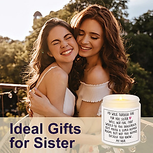 Petalsun Sister Christmas Gifts, Sister Birthday Gifts, Sisters Gifts from Sister - Handmade Lavender Natural Soy Wax Candle (7oz) - Sister Gifts, Gifts for Sister, Sister in Law Gifts
