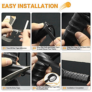 2-Packs Pickleball Paddle Grip Tape with Raised Ridge, Replacement Pickleball Overgrip Wrap for Sweat Absorption&Anti-Slip, Universal Pickle Ball Sport Accessories (Black)