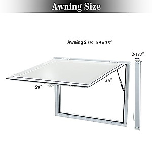 Concession Window w/Awning 60" W x 36" H Food Truck Serving Window Benefits for Your Food Truck or Trailer