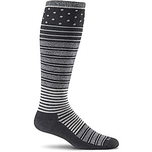 Sockwell Women's Twister Firm Graduated Compression Sock, Black - S/M