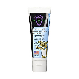 RYAN'S PET SUPPLIES Paw Brothers Mint Flavor Dental Gel, Baking Soda Formula, Fresh Breath Dental Care Gel, for Dogs and Cats, Made in The USA, 4 Ounces