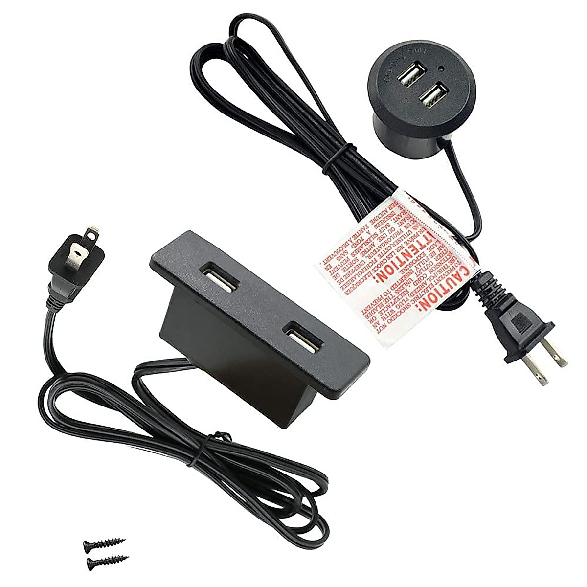 Powered USB Hub Socket Recessed USB Power Outlet Power Gromment 2 USB 2.1A Mounted into Bed Desk Table