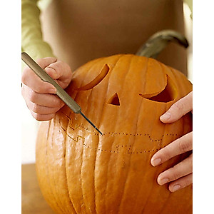 Halloween Pumpkin Carving Tool Kit – Heavy Duty Knife Sets Jack-O-Lantern Halloween Sculpting, Decorating Carve for Kids & Adults, 11 Double Sided Pieces with 21 Tools