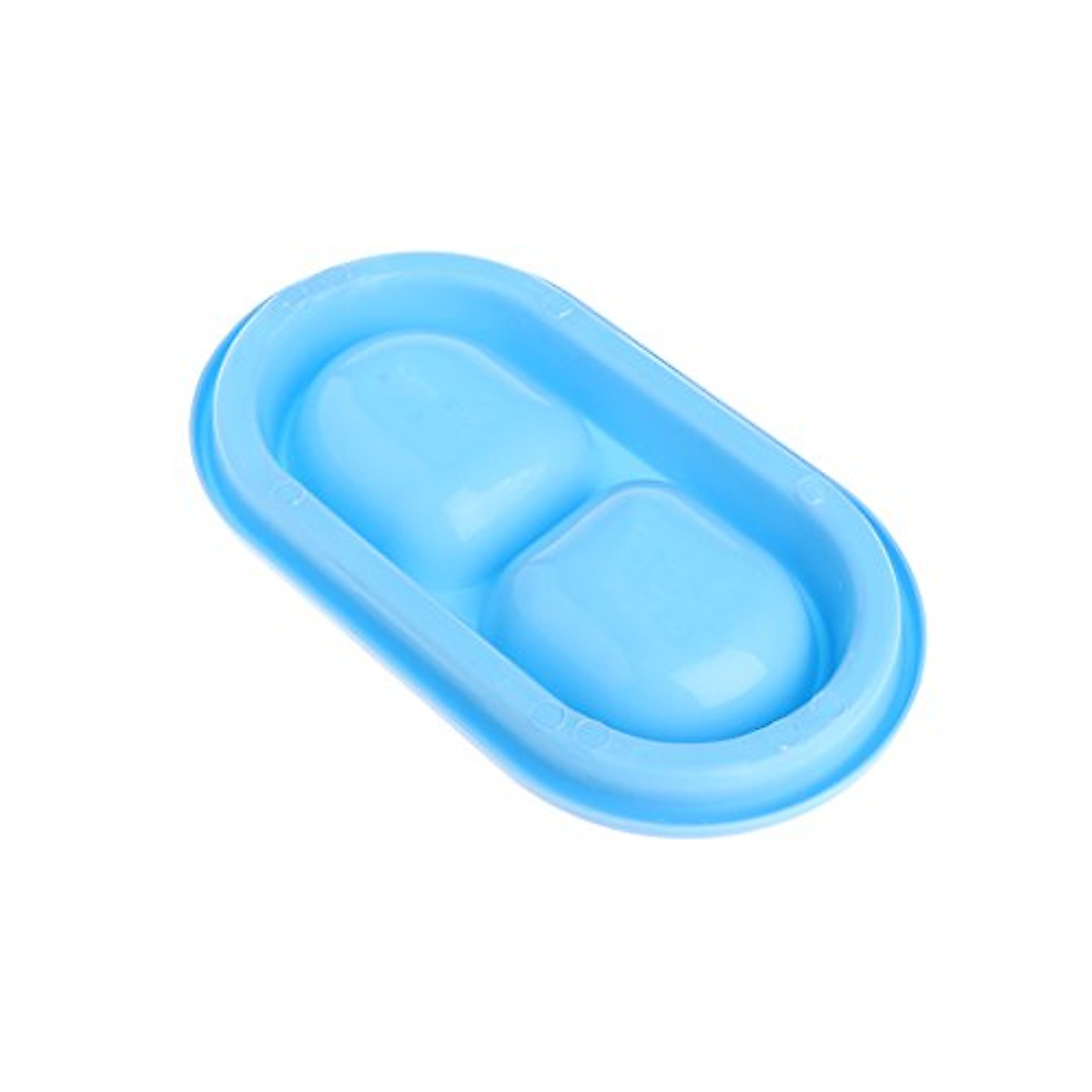 Wodwad Pet Feeding Double Bowls Plastic Anti Ants Food Water Feeder for Dogs Cats Puppy