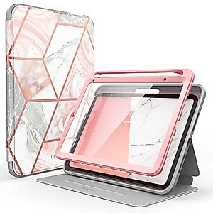 i-Blason for iPad Mini 7 Case (A17 Pro 2024), iPad Mini 6 Case (2021) 8.3 inch, Full-Body Trifold with Built-in Screen Protector Smart Cover with Auto Sleep/Wake & Pencil Holder, Cosmo Series(Marble)
