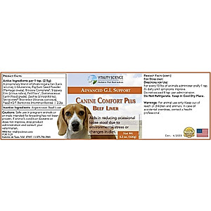 Vitality Science Canine Comfort Plus for Dogs | Advanced Digestive Support | for Chronic Vomiting & Diarrhea | Restores Microbiological Balance | Reduces Acidity | 100% Safe & Natural (Seafood, 120g)