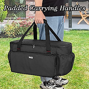 SAMDEW Portable Grill Carry Bag Compatible with Weber 1141001 Go-Anywhere Gas Grill, Outdoor Camp Grill Cover Compatible with Weber 121020 Go-Anywhere Charcoal Grill, Bag Only (Patented Design)