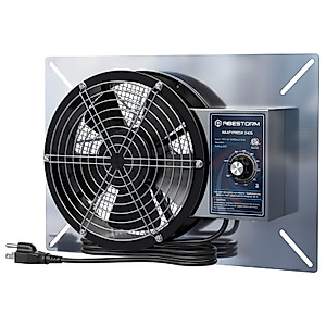Abestorm 540CFM Crawlspace Ventilation Fans IP-55 Grade Basements Vent Fan 8.7 inches Ventilator Fan with Freeze Protection Thermostat & Dehumidistat for Crawl Space Basement Attic Garage, Exhaust