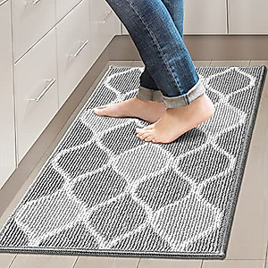 Villsure Kitchen Rugs and Mats, Non Skid Kitchen Runner Rug Absorbent Resist Dirt Kitchen Floor Mat Comfort Standing Mat Made of 100% Polypropylene Machine Washable
