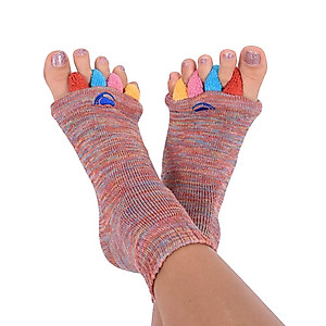 My Happy Feet Foot Alignment Socks with Toe Separators for Men or Women | Multicolor