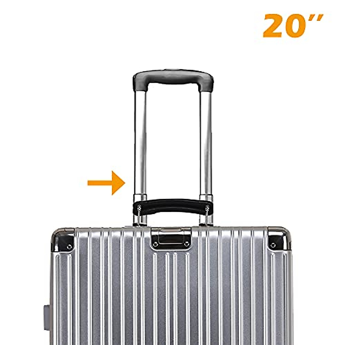 RDEXP 51cm Stretchable Length Travel Luggage Telescopic Handle Replacement Spare Part Suitcase Pull Drag Rod G003 20inch Suitable for 20-inch suitcase