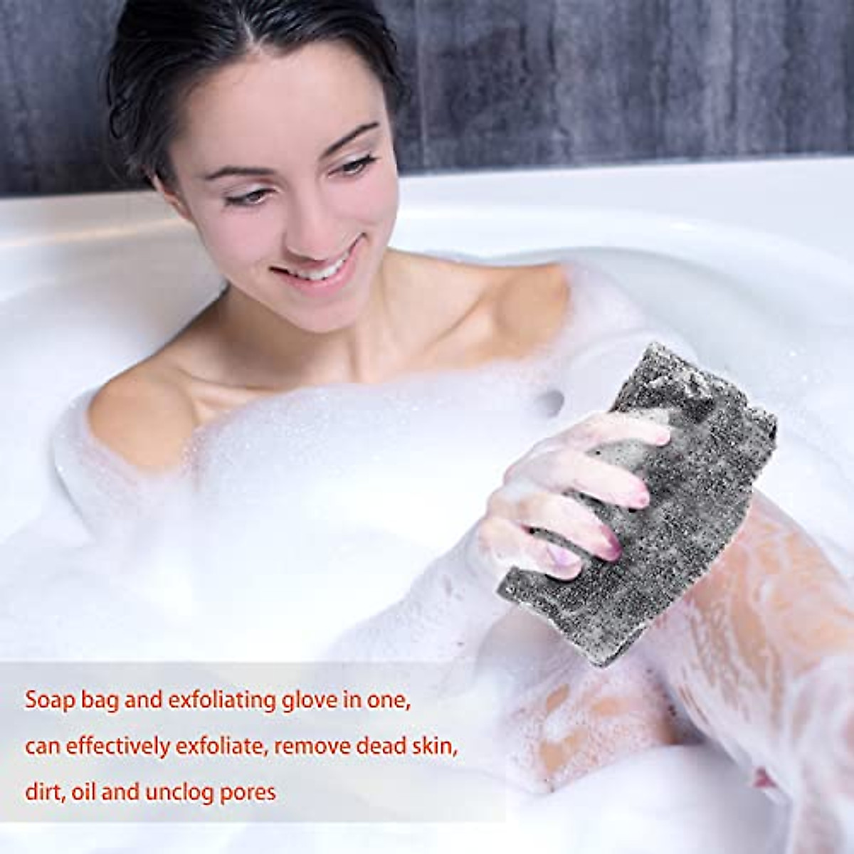 6 Pack Soap Saver Bags and Pads Set, Soap Pocket Exfoliating Soap Saver Pouch for Large Bar Soap or Leftover Bits, Body Scrubber Sponge for Men and Women for Bathing and Showering (6 Pack)