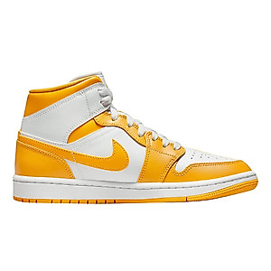 Jordan Womens WMNS Jordan 1 Mid BQ6472 117 White/University Gold - Size 11.5W