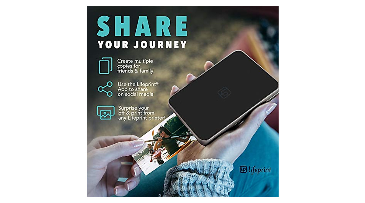 Lifeprint Ultra Slim Photo Printer | Bluetooth Instant Prints